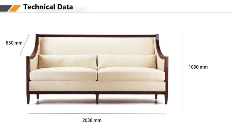 French Style Wooden Frame Lounge Winged Sofa Hotel Furniture Sofa ...