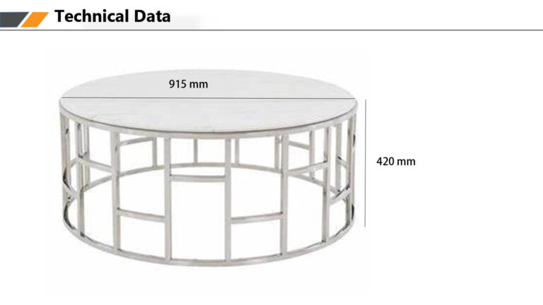 Hotel Furniture Manufacturer Stylish Metal Frame Marble Round Coffee ...