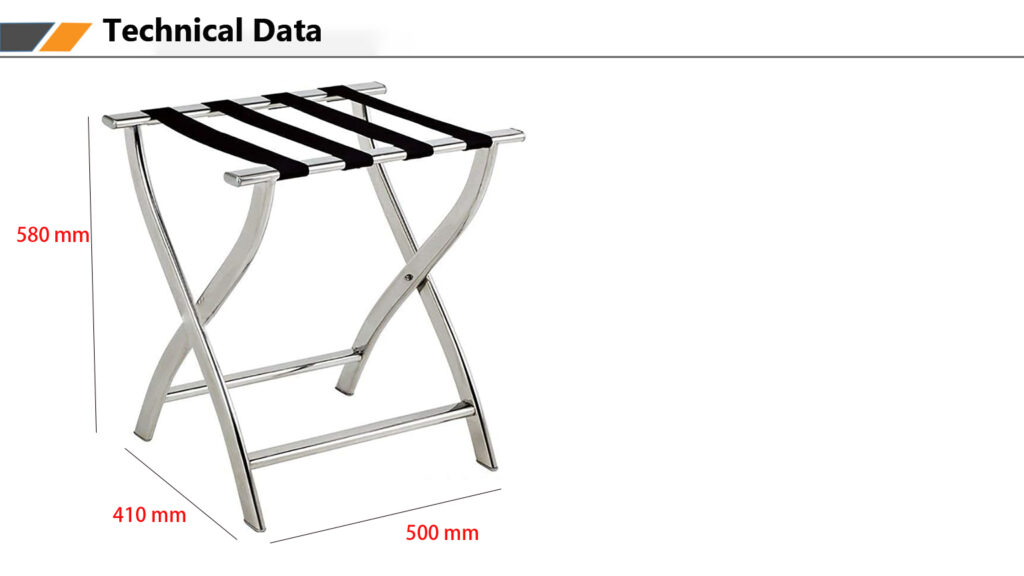 Stainless Steel Foldable Hotel Room Luggage Rack – Foshan Hozota ...